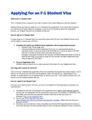 Fillable Online Applying for an F-1 Student Visa Fax Email Print ...