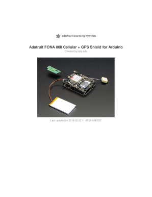 Fillable Online Adafruit FONA 808 Cellular GPS Shield for Arduino Fax Email Print - pdfFiller