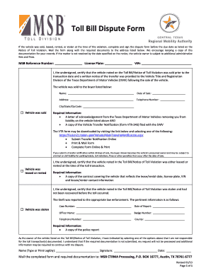 Toll Violation Defense Form - Fill Online, Printable, Fillable, Blank ...