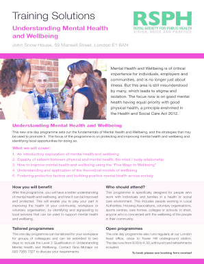 Fillable Online rsph org Training Solutions Understanding Mental Health ...