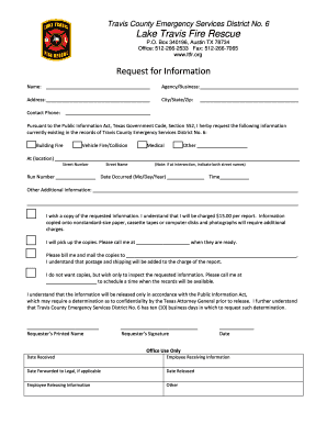 Fillable Online ltfr Travis County Emergency Services District No Fax ...