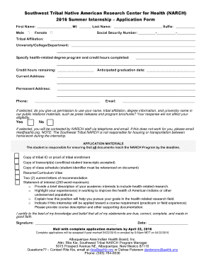 Fillable Online mynarch 2016 Summer Internship Application Form - gmcsk12nmus Fax Email Print ...