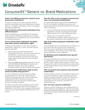 Fillable Online What is the difference between a generic and a Fax ...