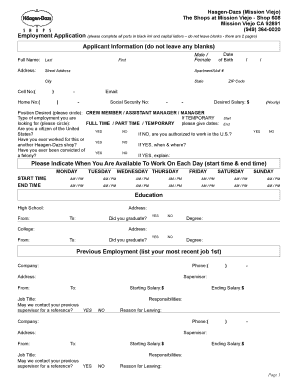 Fillable Online BEmployment Applicationb HD651 - Free bJob Applicationb ...