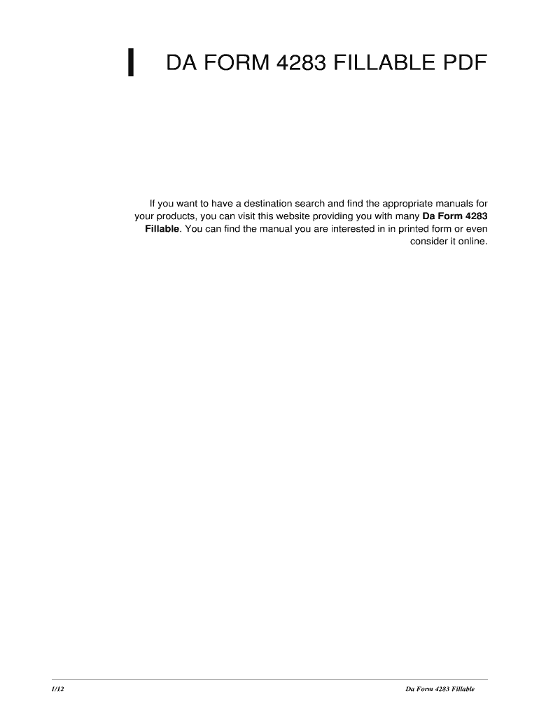 Fillable Online buscojobs Da Form 4283 - buscojobsnet Fax Email Print ...