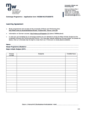 Fillable Online iec tnua edu Exchange Programme Application form ...