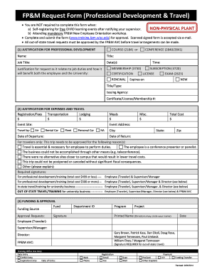 Fillable Online training fpm wisc FPampM Request Form Professional ...