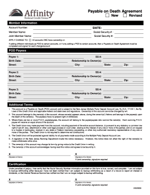 Fillable Online Payable on Death POD Membership Fax Email Print - pdfFiller