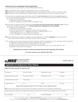 Fillable Online Instructions for completing refund application - Fast ...