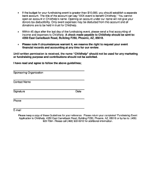 Fillable Online Third Party Fundraising Event Guidelines HOW TO GET ...