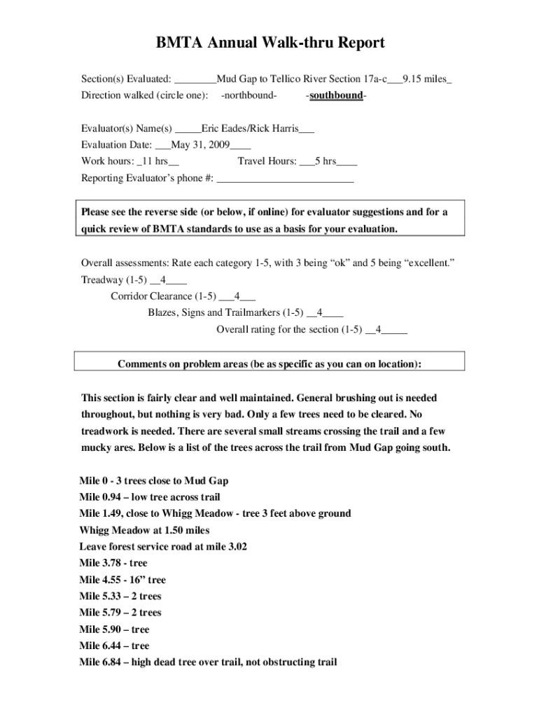 Fillable Online Annual Walk-Thru Report Form -EADES 17a 17b 17c.doc Fax ...