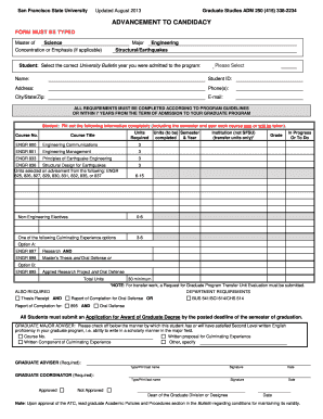 Fillable Online grad sfsu OR WITHIN 7 YEARS FROM THE Fax Email Print - pdfFiller