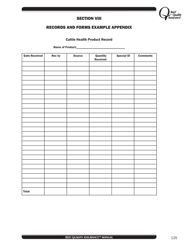 Fillable Online apsc vt SECTION VIII RECORDS AND FORMS EXAMPLE APPENDIX ...