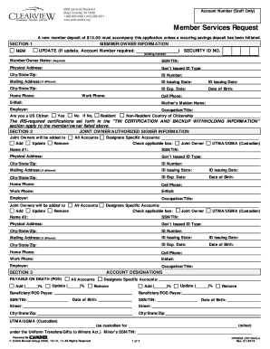 Fillable Online clearviewfcu NEW UPDATE SECURITY ID NO - Clearview FCU ...