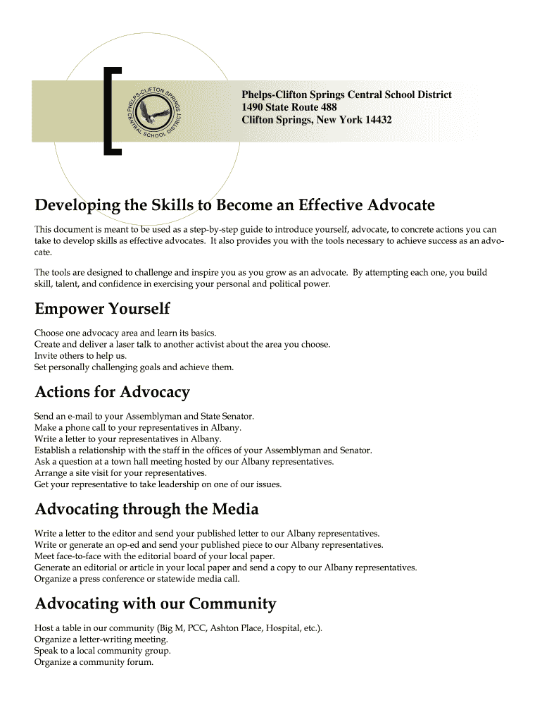 Fillable Online midlakes Effective Advocate Document - midlakesorg Fax ...