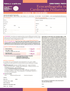 Fillable Online Ecocardiografia in Cardiologia Pediatrica - SIEC Fax ...