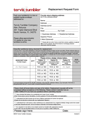 Fillable Online Please mail your replacement request to Fax Email Print ...