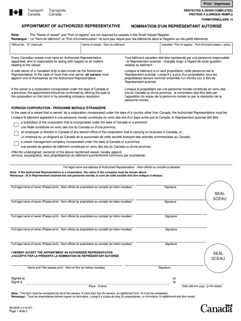 Fillable Online The "Name of vessel" and "Port of registry" are not ...