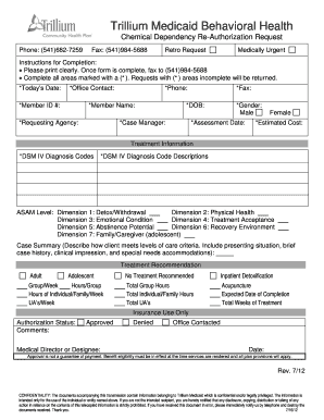 Fillable Online Trillium Medicaid Behavioral Health Fax Email Print ...