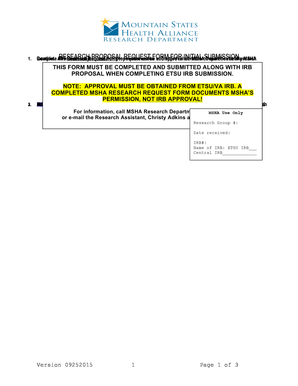Fillable Online RESEARCH PROPOSAL REQUEST FORM 09252015 Fax Email Print - pdfFiller