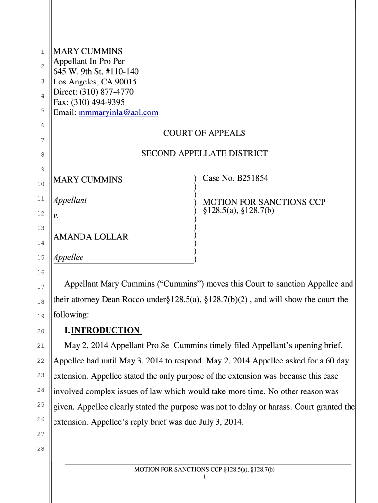 Fillable Online Blank Pleading Template With Line Numbering Word Fax