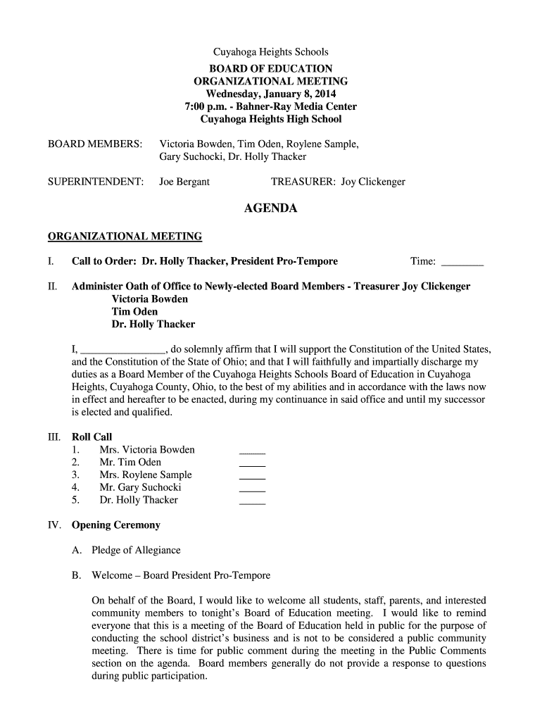 Fillable Online cuyhts k12 oh Victoria Bowden, Tim Oden, Roylene Sample ...