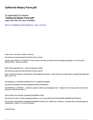 Fillable Online California Notary Form - Pdfslibforyoucom Fax Email ...