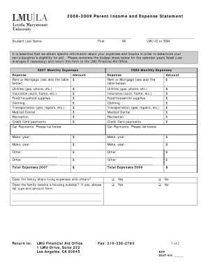 Fillable Online lmu To Parents of - lmu Fax Email Print - pdfFiller