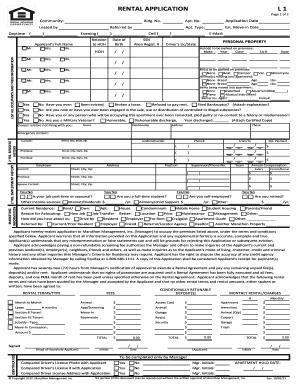 Fillable Online RENTAL APPLICATION L 1 - formsmarathonpmcom Fax Email ...