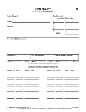 Fillable Online CHECK REQUEST E8 - formsmarathonpmcom Fax Email Print ...