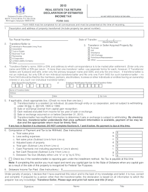 Fillable Online Real bestate tax returnb declaration of estimated ...
