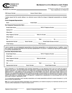 Fillable Online Chg of Des Rep Fax Email Print - pdfFiller