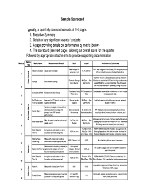 Fillable Online Sample Scorecard Fax Email Print - pdfFiller
