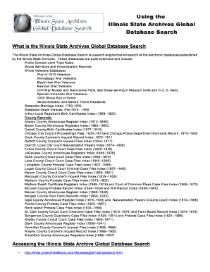 Fillable Online Illinois State Archives Global Fax Email Print - pdfFiller