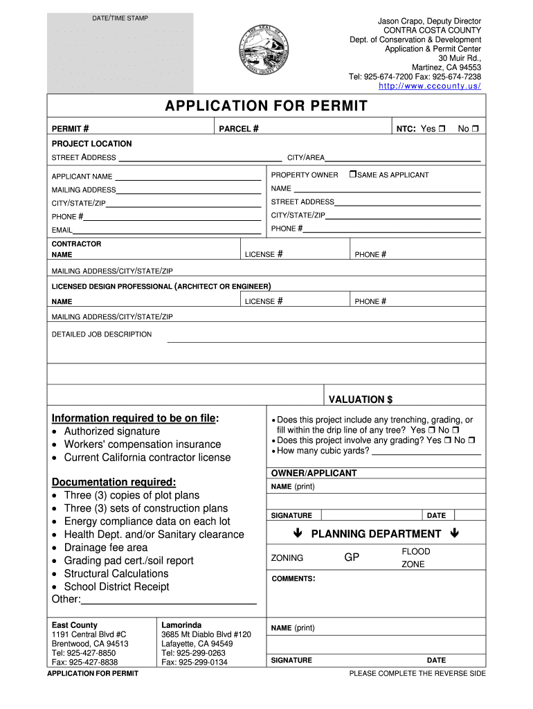 Fillable Online Application for BI Permit Form 2012doc Fax Email Print ...