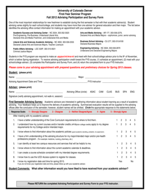 Fillable Online ucdenver University of Colorado Denver First-Year Seminar - ucdenver Fax Email ...