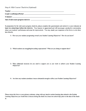 Fillable Online Step 4 Mid-Course Check-in Optional Fax Email Print ...