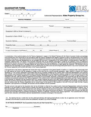 Fillable Online Bpdf Tenancyb Guarantee Form Fax Email Print - pdfFiller