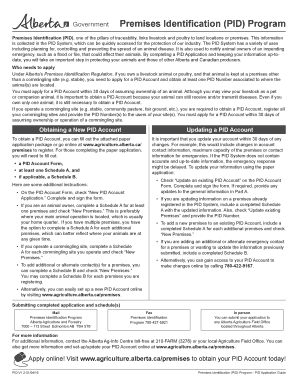 Fillable Online www1 agric gov ab Premises Identification PID Program - Alberta - www1 agric gov ...