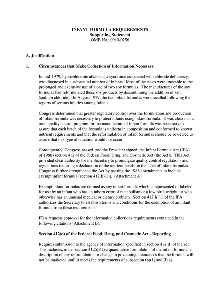 Fillable Online INFANT FORMULA REQUIREMENTS Fax Email Print - pdfFiller