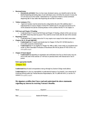Fillable Online jccmi Veterans Responsibility Form - jccmiedu Fax Email Print - pdfFiller
