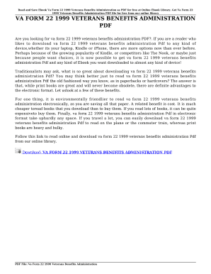 Fillable Online rajcpa VA FORM 22 1999 VETERANS BENEFITS ADMINISTRATION ...