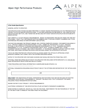 Fillable Online Alpen High Performance Products Fax Email Print - pdfFiller