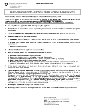Fillable Online Embassy of Switzerland in Ghana Fax Email Print - pdfFiller