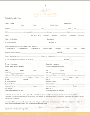 Fillable Online New bPatient Formb - Leida Stine Fax Email Print ...