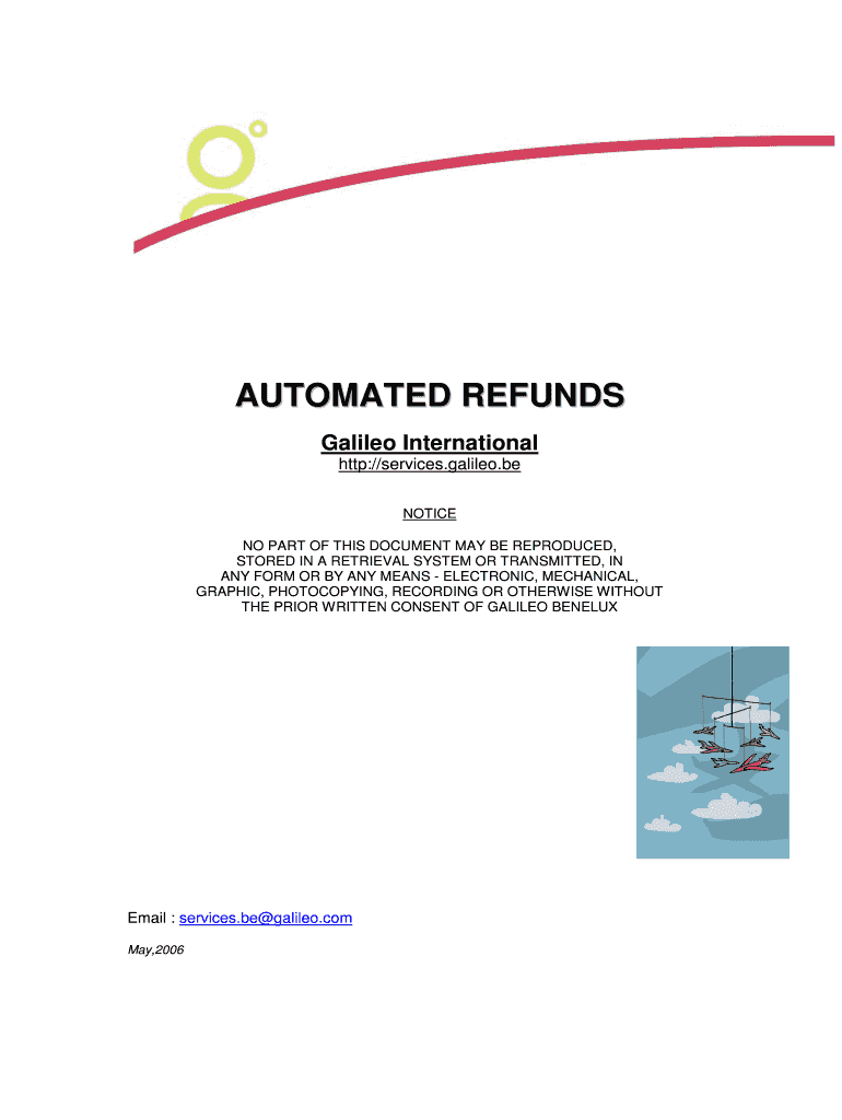 Fillable Online AUTOMATED REFUNDS - Travelport services Fax Email Print ...