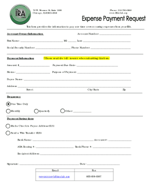 Fillable Online iraclub Expense Payment Request Fax Email Print - pdfFiller