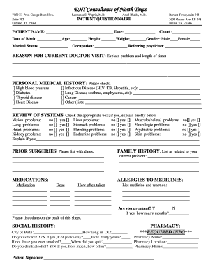 Fillable Online ENT Consultants of North Texas Fax Email Print - pdfFiller
