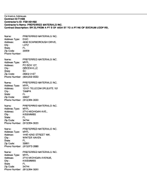 Fillable Online PREFERRED MATERIALS INC Contract Description Fax Email ...