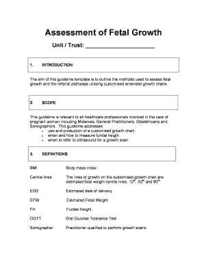 Fillable Online Assessment of Fetal Growth Fax Email Print - pdfFiller